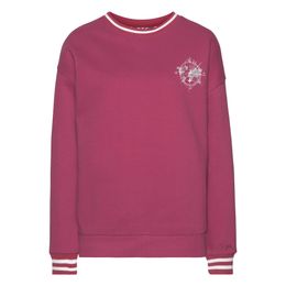 Buffalo Sweatshirt Damen Gr&ouml;&szlig;e L grau / dunkelpink / wei&szlig;