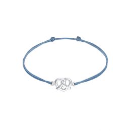 Elli Armband 'Brezel' Damen Gr&ouml;&szlig;e 16 rauchblau / silber