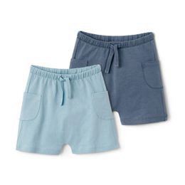 Tchibo - 2 Baby-Jerseyshorts aus Bio-Baumwolle - Baby - Gr. 98/104 - blau