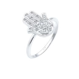 Elli Ring 'Hamsa Hand' Damen Gr&ouml;&szlig;e 58 silber