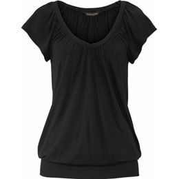 Lascana Damen V-Shirt schwarz Gr&ouml;&szlig;e 36/38
