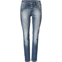 Heine Damen Boyfriend-Jeans in 5-Pocket-Style blue stone Gr&ouml;&szlig;e 46