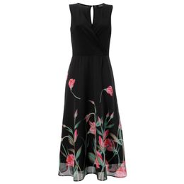 Aniston Selected Sommerkleid Damen Gr&ouml;&szlig;e 40 jade / grenadine / schwarz