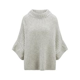 include - Pullover mit 3/4-Arm, grau, Gr. 46/48 - Schurwolle