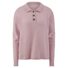 Peter Hahn - Polo-Pullover mit Kaschmir, ros&eacute;, Gr. 40 / M - Schurwolle