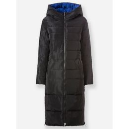 Heine Witt Damen Steppmantel mit Wende-Funktion, schwarz-royalblau, Gr&ouml;&szlig;e 42