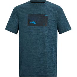 Regatta Fingal Herren Funktionsshirt mit Grafikprint dunkelblau S - Herrenshirts, -hemden & -pullover