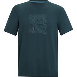 Regatta Fingal Stretch Herren Funktionsshirt mit Grafikdruck dunkelblau XXL - Herrenshirts, -hemden & -pullover
