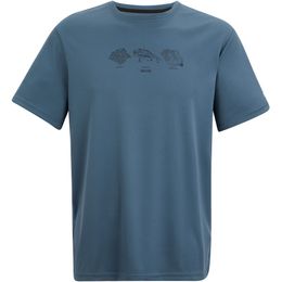 Regatta Fingal Herren Funktionsshirt mit Grafikprint t&uuml;rkis XL - Herrenshirts, -hemden & -pullover