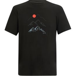 Regatta Fingal Stretch Herren Funktionsshirt mit Grafikdruck schwarz XXL - Herrenshirts, -hemden & -pullover