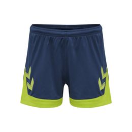 Hummel Sportshorts 'Lead' Damen Gr&ouml;&szlig;e S dunkelblau / limone