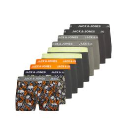 Jack & Jones Jack & Jones Boxershorts 'JACHugo Skulls' Herren Gr&ouml;&szlig;e M grau / dunkelgrau / orange / schwarz