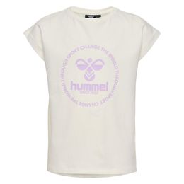 Hummel Shirt M&auml;dchen Gr&ouml;&szlig;e 122 lila / wei&szlig;