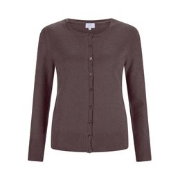 Cash-mere.ch Kaschmir Strickjacke Damen Gr&ouml;&szlig;e XXL taupe