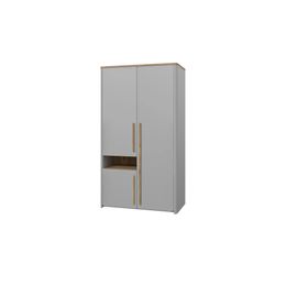 M&ouml;bel Kraft Kleiderschrank grau Ma&szlig;e (cm): B: 108,3 H: 194,2 T: 58.7 &raquo; M&ouml;bel Kraft