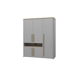 M&ouml;bel Kraft Kleiderschrank grau Ma&szlig;e (cm): B: 158 H: 194,2 T: 58.7 &raquo; M&ouml;bel Kraft