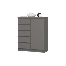 M&ouml;bel Kraft Highboard 80 cm breit grau Ma&szlig;e (cm): B: 80 H: 97 &raquo; M&ouml;bel Kraft