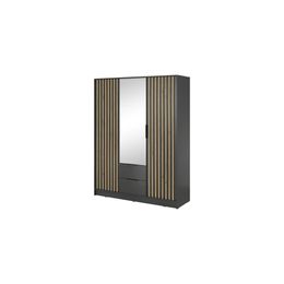 M&ouml;bel Kraft Dreht&uuml;renschrank schwarz Ma&szlig;e (cm): B: 155 H: 200 &raquo; M&ouml;bel Kraft