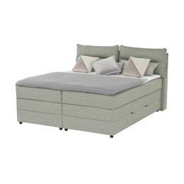 M&ouml;bel Kraft Boxspringbett mit Bettkasten gr&uuml;n Ma&szlig;e (cm): B: 153 H: 109 &raquo; M&ouml;bel Kraft