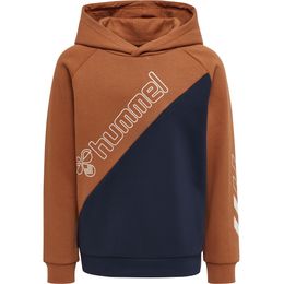 Hummel Sweatshirt 'Axel' Jungen Gr&ouml;&szlig;e 122 navy / hellbraun / wei&szlig;