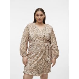 Vero Moda Curve Kleid Damen Gr&ouml;&szlig;e 36 beige / gold