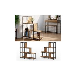 VICCO Treppenregal Raumteiler Stufenregal Fyrk 6 F&auml;cher B&uuml;cherregal Aktenregal