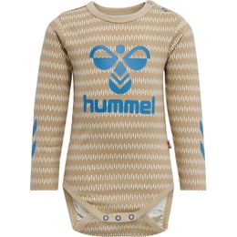 Hummel Body 'Esme' Jungen Gr&ouml;&szlig;e 74 beige / hellbeige / himmelblau