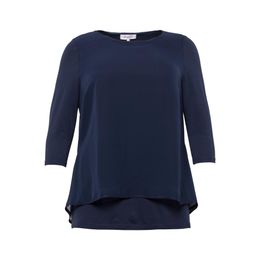 sheego Bluse Damen Gr&ouml;&szlig;e 8XL Gro&szlig;e Gr&ouml;&szlig;en marine