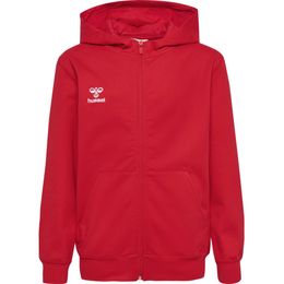 Hummel Sportsweatjacke Jungen Gr&ouml;&szlig;e 128 rot / wei&szlig;
