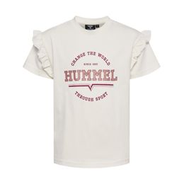 Hummel T-Shirt 'Violet' M&auml;dchen Gr&ouml;&szlig;e 116 rostrot / offwhite