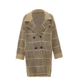 ALARY Strickjacke Damen Gr&ouml;&szlig;e M beige / schwarz / wei&szlig;