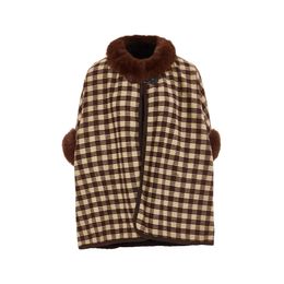 OSHA Cape Damen Gr&ouml;&szlig;e M beige / braun