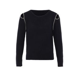 NAEMI Pullover Damen Gr&ouml;&szlig;e XS/S silbergrau / schwarz
