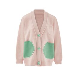 IMMY Strickjacke Damen Gr&ouml;&szlig;e M gr&uuml;n / rosa