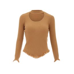 Ebeeza Pullover Damen Gr&ouml;&szlig;e XS/S dunkelbeige