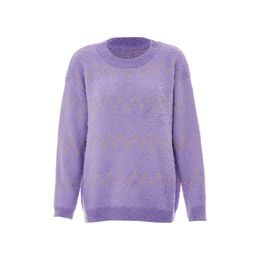 Ebeeza Pullover Damen Gr&ouml;&szlig;e M beige / lavendel