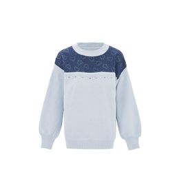 Sanika Pullover Damen Gr&ouml;&szlig;e M navy / hellblau