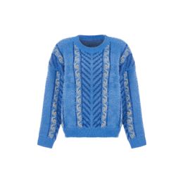Ebeeza Pullover Damen Gr&ouml;&szlig;e M blau / dunkelblau / gold