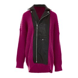 NAEMI Strickjacke Damen Gr&ouml;&szlig;e M beere / schwarz