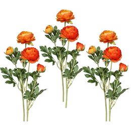 Kunstblume Creativ green, orange, H:40cm, Kunststoff, Polyester, Kunstpflanzen, 6er Set
