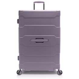 Hartschalen-Trolley Heys "ReNew, verschiedene Gr&ouml;&szlig;en und Farben", Damen, Gr. B/H/T: 49,8cm x 76,6cm x 30,4cm 125 l, lila (amethyst), Kunststoff, clean, matt, Basic, Koffer, herausnehmbares Innenfutter Volumenerweiterung 5 Jahre Garantie