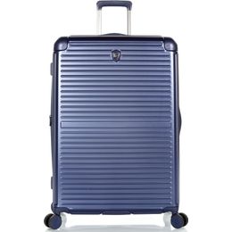 Hartschalen-Trolley Heys "Cruze, verschiedene Gr&ouml;&szlig;en und Farben", Herren, Gr. B/H/T: 52cm x 76cm x 31cm 107 l, blau (navy blau), Polycarbonat, festlich, Koffer, Heys x Joachim Llambi Reisegep&auml;ck TSA Schloss Volumenerweiterung