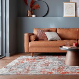 Teppich FLAIR RUGS "Wonderlust", orange (terrakotta), B:160cm H:10mm L:230cm, Kunstfaser, Teppiche, Teppich, fu&szlig;bodenheizungsgeeignet, mehrfarbig, Vintage Design, Abstrakt