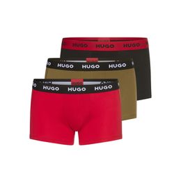 Trunk HUGO UNDERWEAR "TRUNK TRIPLET PACK", Damen, Gr. S, 3 Stk., bunt (open miscellaneous 982), Jersey, Obermaterial: 95% Baumwolle, 5% Elasthan, eng, Unterhosen, mit Logoschriftzug auf dem Bund