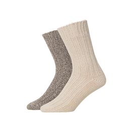 SNOCKS Socken Damen Gr&ouml;&szlig;e 39/42 graumeliert / wollwei&szlig;