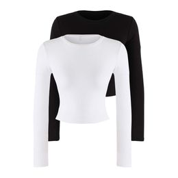 Trendyol Shirt Damen Gr&ouml;&szlig;e S schwarz / wei&szlig;