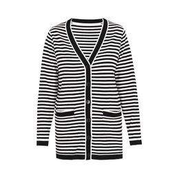 Sanika Strickjacke Damen Gr&ouml;&szlig;e M schwarz / wei&szlig;