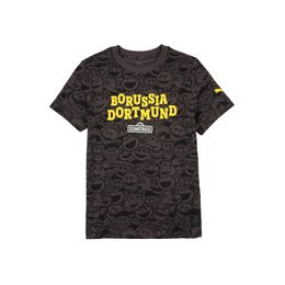 Puma T-Shirt 'BVB x Sesame Street' Jungen Gr&ouml;&szlig;e 116 gelb / anthrazit / schwarz / wei&szlig;