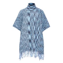 Ebeeza Cape Damen Gr&ouml;&szlig;e M/L blau / graumeliert