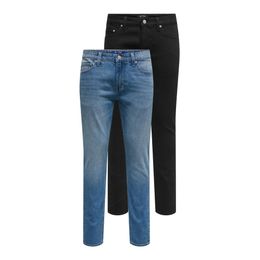 Only & Sons Only & Sons Jeans 'ONSWARP' Herren Gr&ouml;&szlig;e 28 blue denim / schwarz